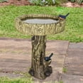 Large Outdoor Bird Bath Stand & Bowls with LED Lights for Garden, Patio ...