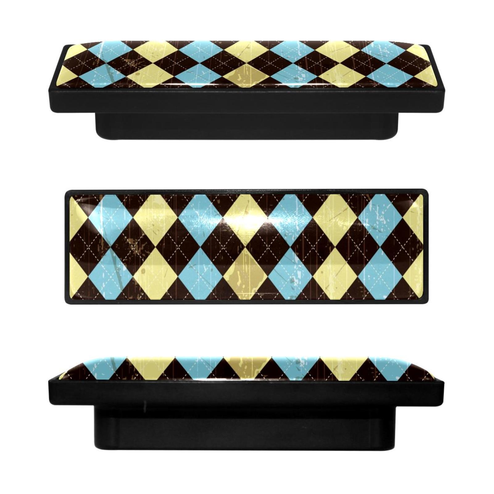 4 Pcs Rectangle Cabinet Handle Cupboard Knob Drawer Pulls Handle Brown ...