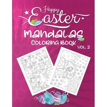 Easter Egg Coloring Book For Adults & Teens : 50 Fun Easy Beautiful Big ...