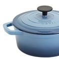 Smith & Clark 3-Quart Enameled Cast Iron Dutch Oven Round Pot with Lid ...