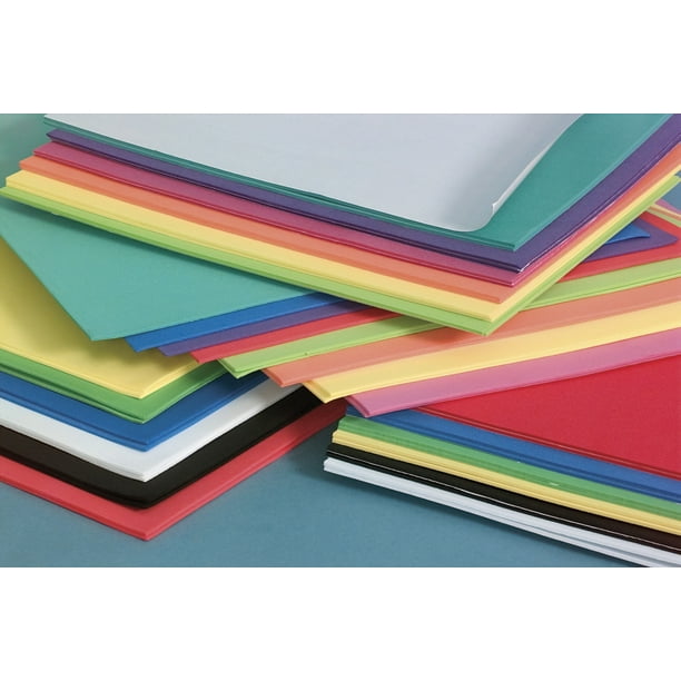 School Specialty Foam Sheet, 12 X 18 in, Assorted Bright Color, Pack of ...