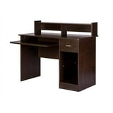 OneSpace 50-LD0101 Essential Computer Desk with Hutch and Keyboard Tray ...