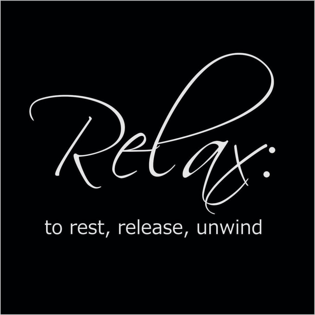 Relax: To Rest, Release, Unwind Vinyl Decal - Large - White - Walmart.com