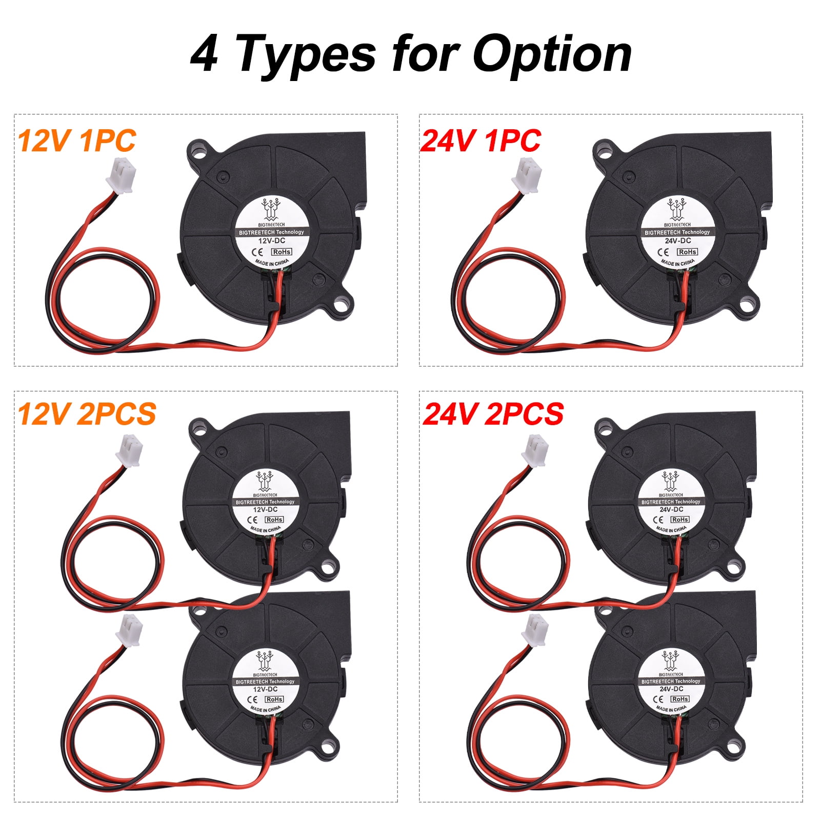 BIGTREETECH 5015 Cooling Fan - 50x50x15mm, 24V, Philippines | Ubuy