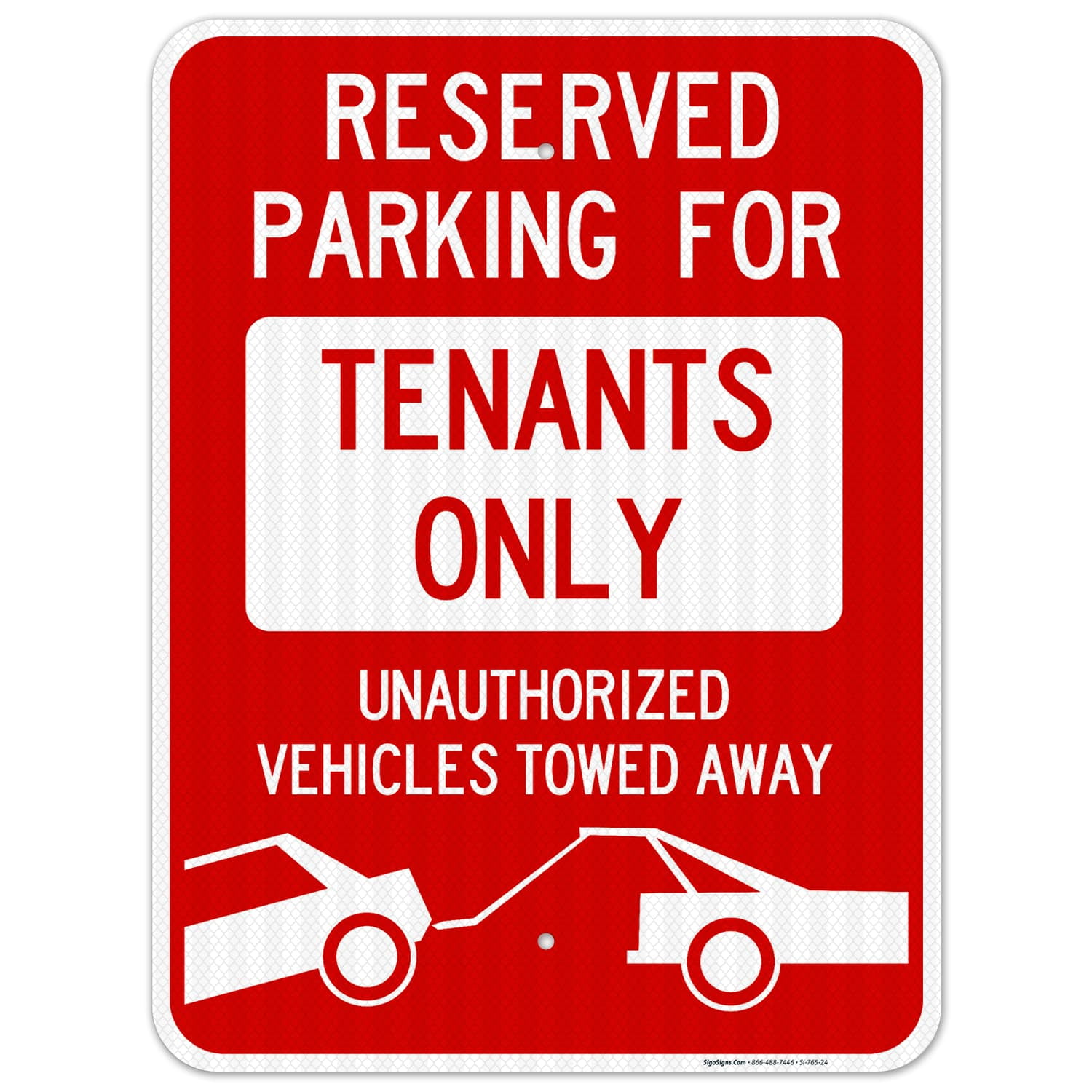 Reserved Parking Sign, Tenants Parking Only Sign, No Parking, - Walmart.com