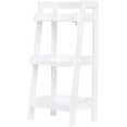 UTEX 3-Tier Ladder Shelf, Standing Storage Spacesaver, Open Wood Unit ...