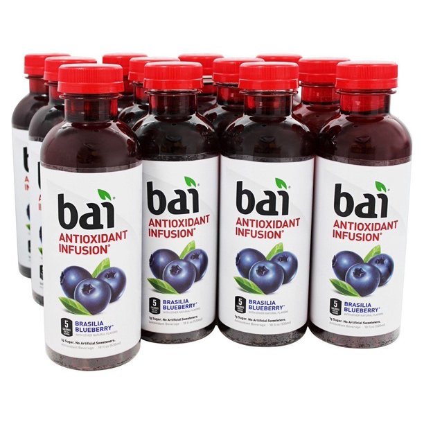 Bai Antioxidant Infusion Beverage Brasillia Blueberry - 12 Bottle ...