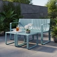 Hommoo Weather-Resistant 2-Person Outdoor Patio Loveseat Bench with ...