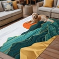 Abstract Landscape Outdoor Rug, Mountain Peaks Hills Sun Boho Non-Slip ...