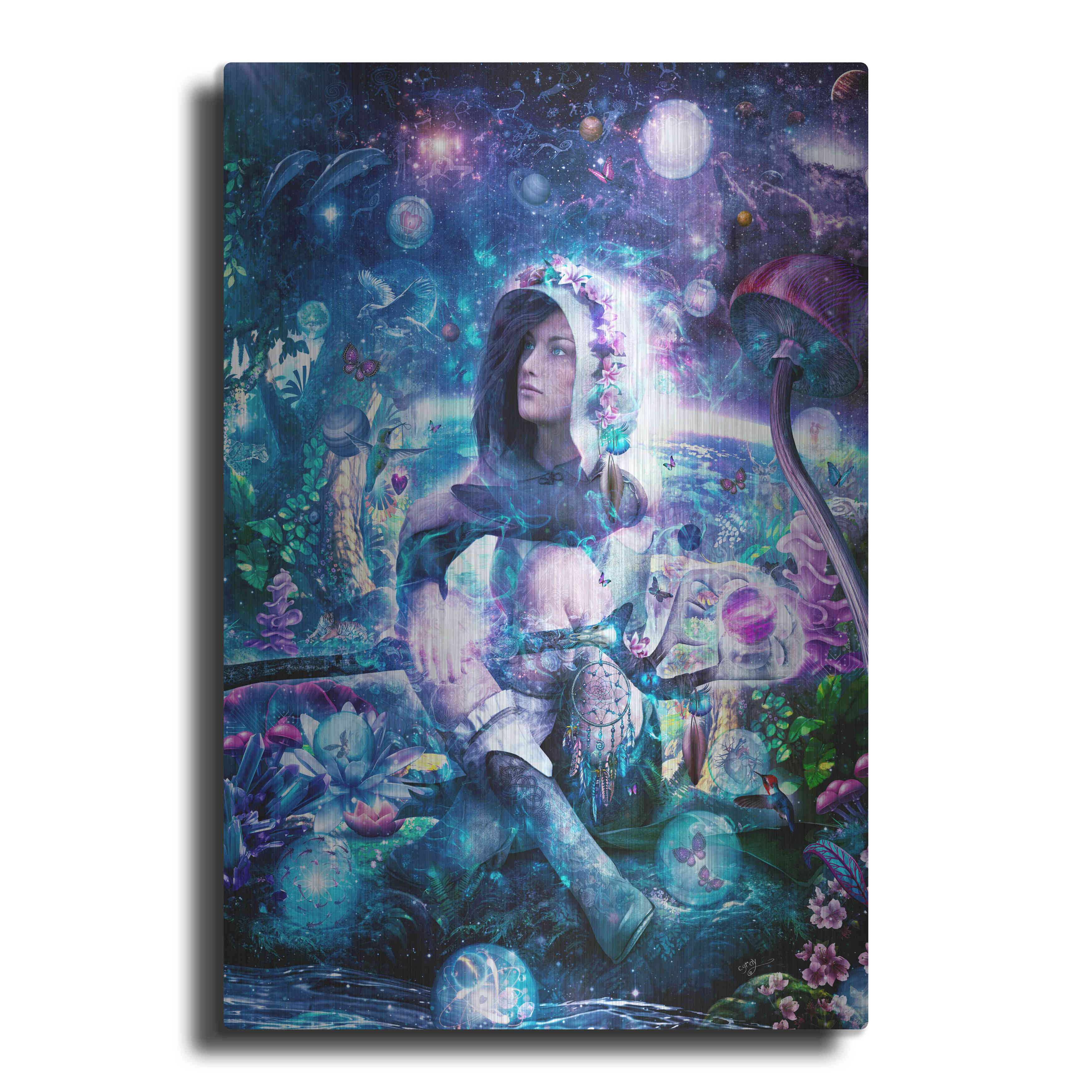 Luxe Metal Art 'Observing Our Celestial Synergy' by Cameron Gray, Metal ...