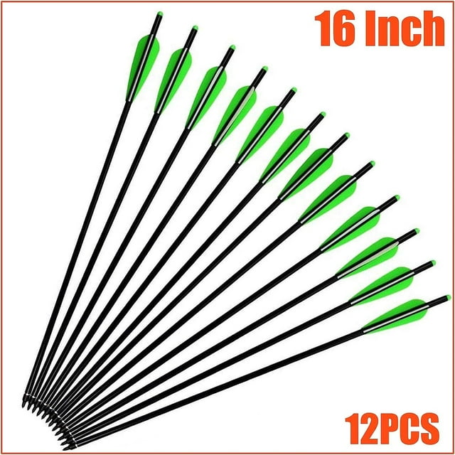 Bolts Aluminum Arrows 16 18 20 22 inch Half Moon Nock 4 inch Vanes for ...