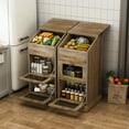 JassmiPkwy Farmhouse Potato Storage Cabinets, Wood Onion and Potato ...