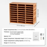KFFKFF 27-Slot Wooden Document Holder, Modifiable Racks, Medium-Density ...