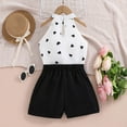 TAIAOJING Toddler Girls Summer Sleeveless Floral Prints Tops And Shorts 2PCS Outfits Clothes Set ...