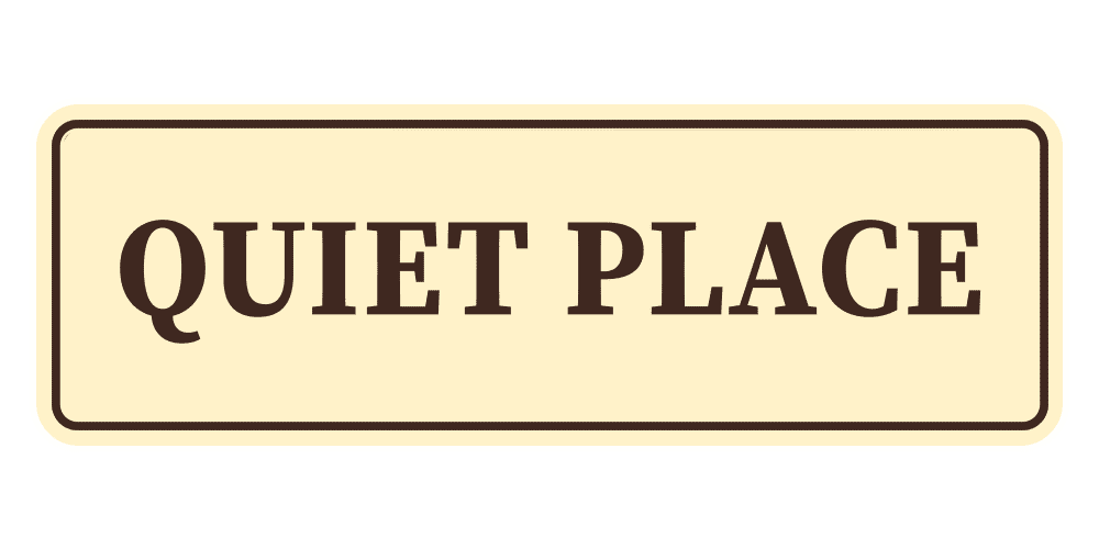 Standard Quiet Place Sign (Ivory/Dark Brown) - Small - Walmart.com