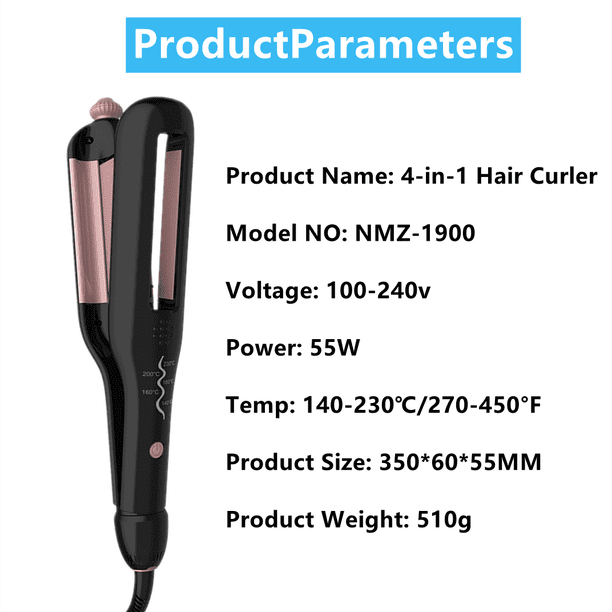 4 in 1 Hair Curling Iron Waver, Beach Waves, Natural Casual Waves ...