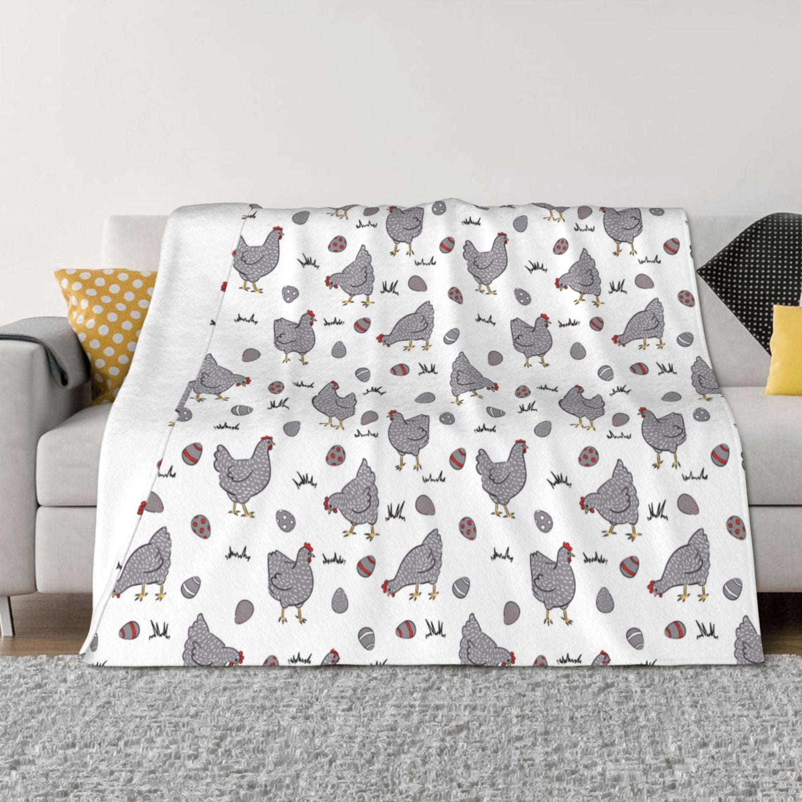 Balery Funny Chicken Manta de Franela con Dibujo, Lujo Ultra Suave y ...