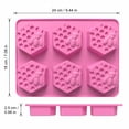 6-Cavity Honeycomb Bee Silicone Soap and Cake Mold, 3D Hexagon Shape ...