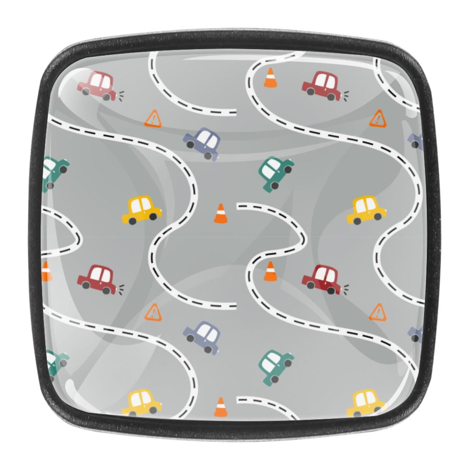 4 Pcs Square Cabinet Handle Cupboard Knob Drawer Pulls Handle Car ...