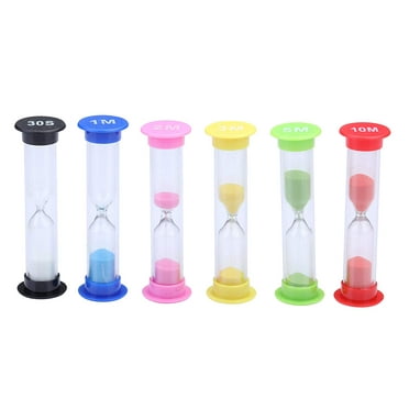6 Pcs Plastic 1 Minute Sand Timer Sandglass Hourglass Sand Clock, Blue ...