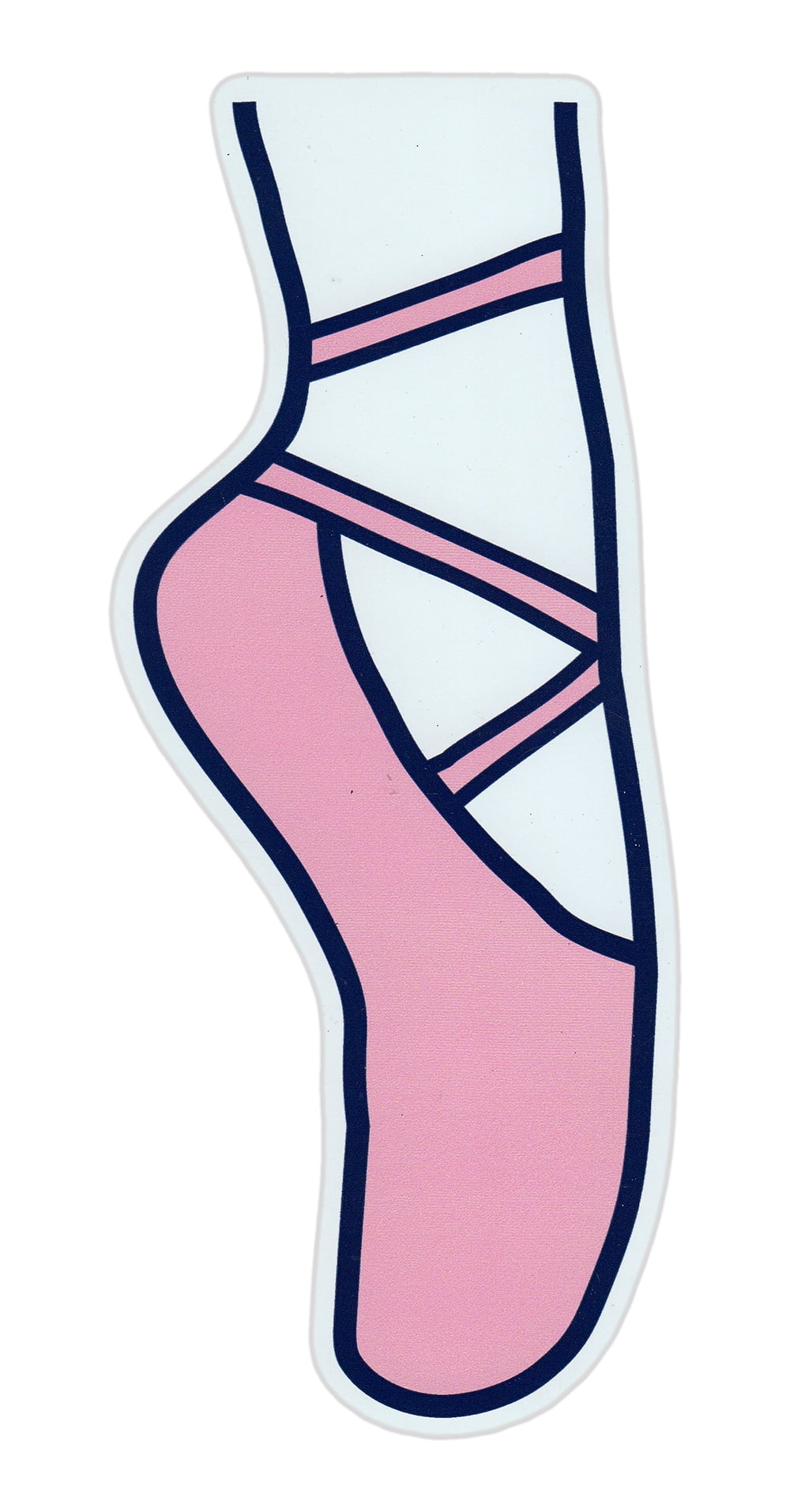 Magnetic Bumper Sticker - Ballet Slipper Shoe (Dance, Dancing ...