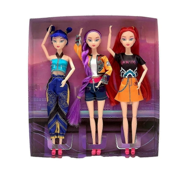 K-POP Demon Hunter Girl Group Dolls Rumi Mira Zoey 11" Vinyl Figures (3 ...