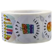 Happy Birthday Sticker Roll (100 Stickers) - Walmart.com