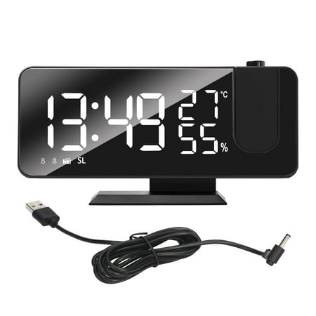 Generic Digital Projection Alarm Clock Large LED Screen Alarm Clock ...