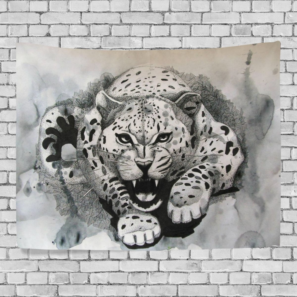 POPCreation Cheetah Watercolor Home Decoration Wall Tapestry 60x40 ...
