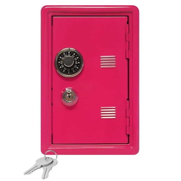 Kid's Coin Bank Locker Safe with Single Digit Combination Lock and Key ...