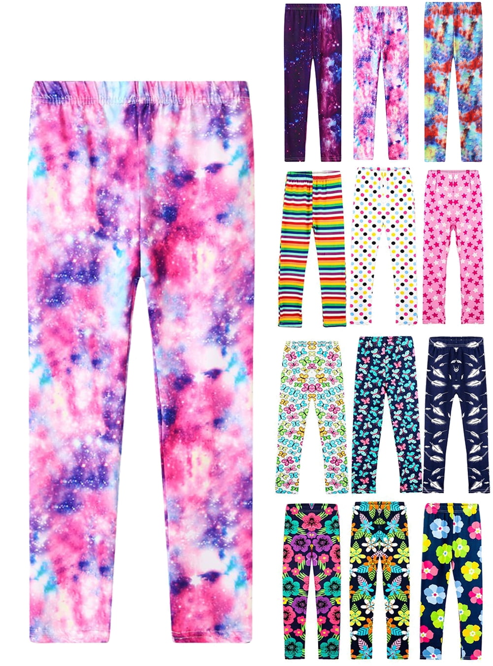 2-11T Girls Footless Skinny Leggings Kids Teen Girls Stretch Leggings ...