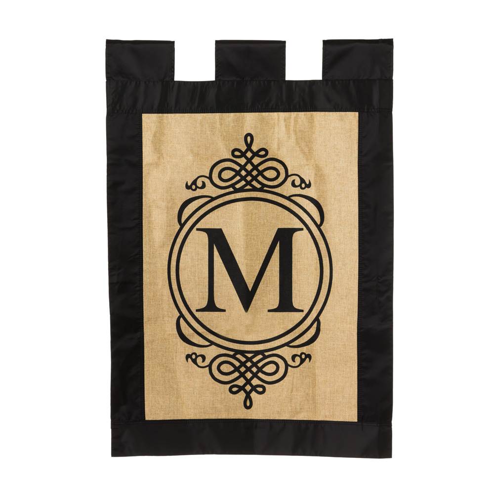Burlap Monogram House Flag - M - Walmart.com
