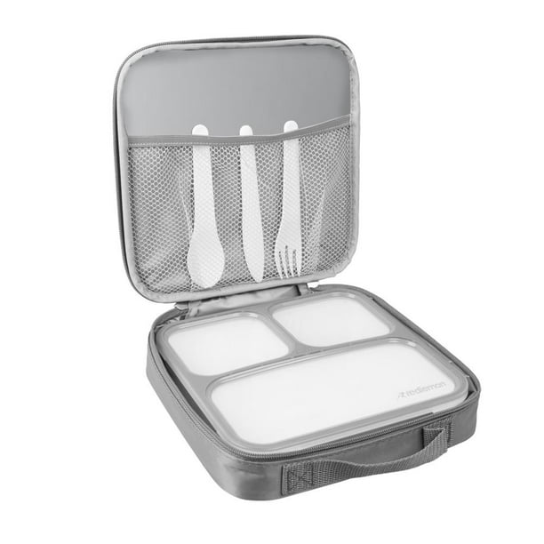 Lonchera térmica Redlemon tipo Bento Box 3 Divisiones sellado hermético ...