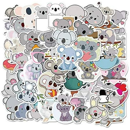 Vinyl Cute Koala Decals Koala Stickers Pack 50 Pcs Adorable Koala ...