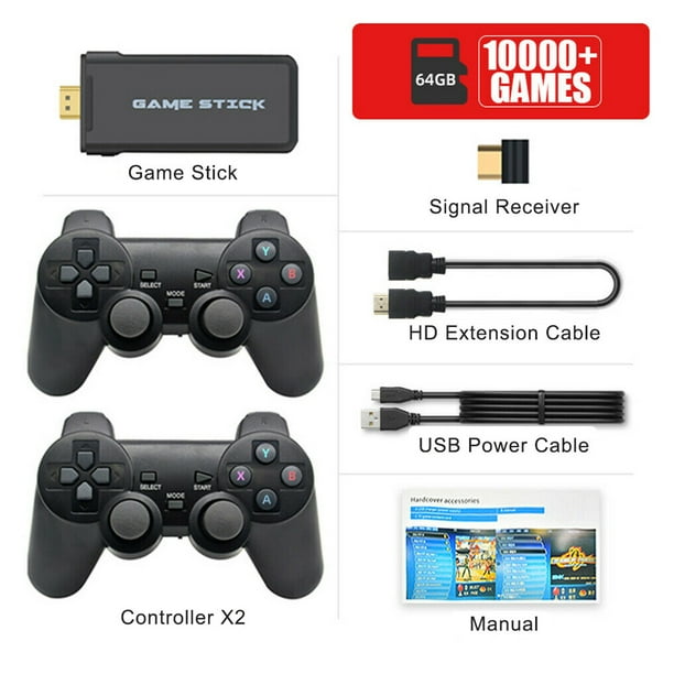 Sidaley Consola de videojuegos de TV 4K con controlador inalámbrico de 2,4G compatible con CPS ...