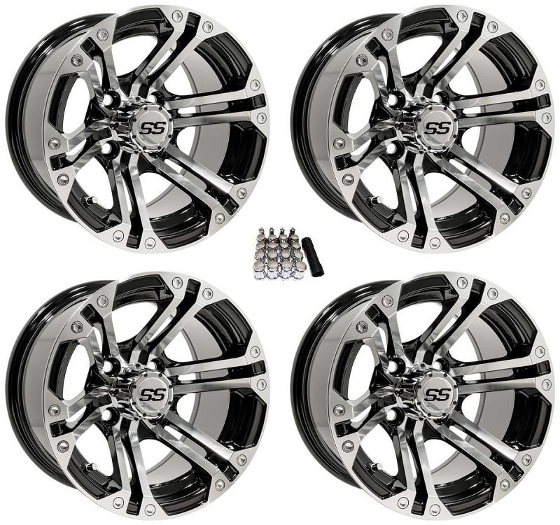 GTW Specter 12" Golf Cart Wheels/Rims Machined Yamaha - Walmart.com