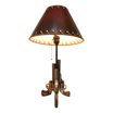 Rustic Western Plains Bison Buffalo Table Lamp on Sloped Rocks by Tree ...