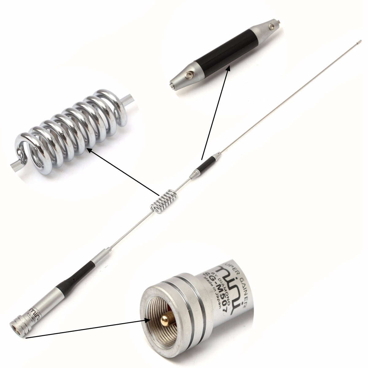 74.5cm UV Dual Band 100W Mobile Ham Car Radio Diamond Antenna SGM507 ...