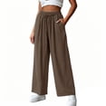 Bovxnpu Wide Leg Pants for Women Flowy Lounge Beach Work Trousers ...