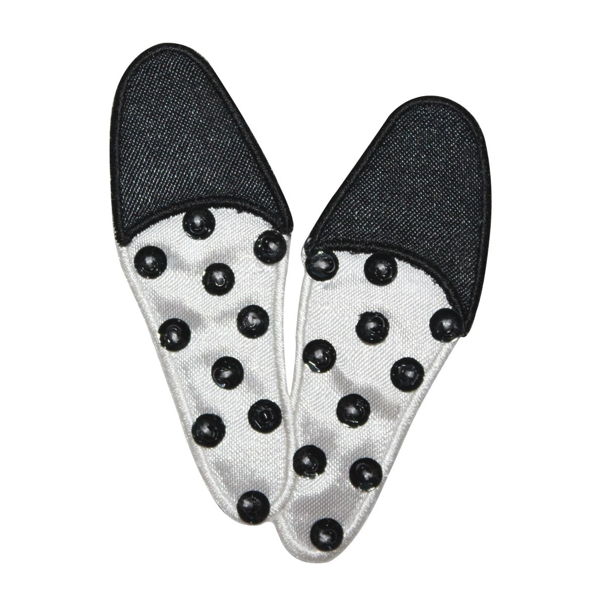 ID 8490 Black Sequin Slippers Patch Shoe Fashion Embroidered Iron On ...