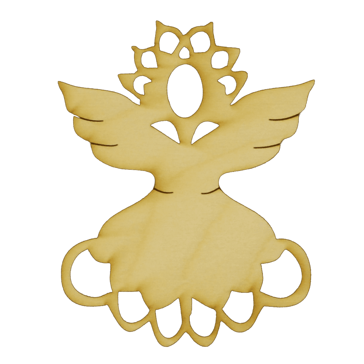 Unfinished Angel #1 Wood Cut Out (1/4” Thickness, Jumbo 14.5" x 18 ...