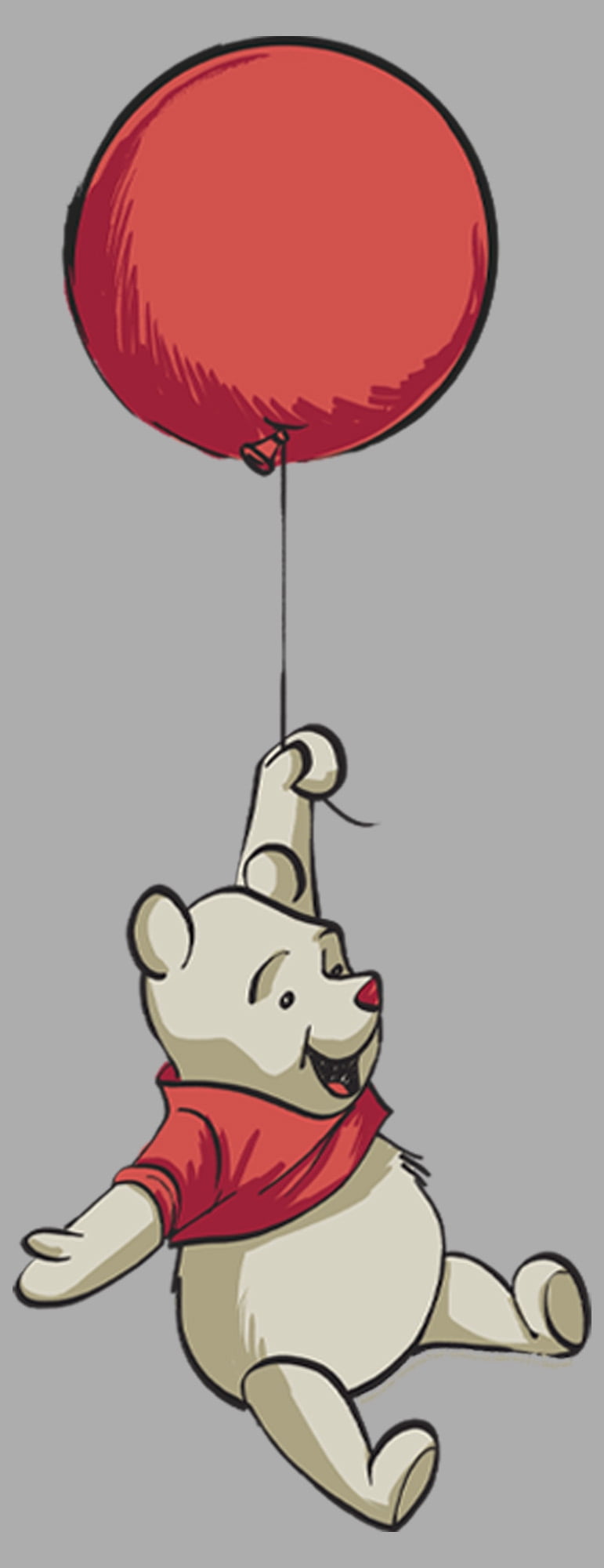 Winnie The Pooh With Red Balloon