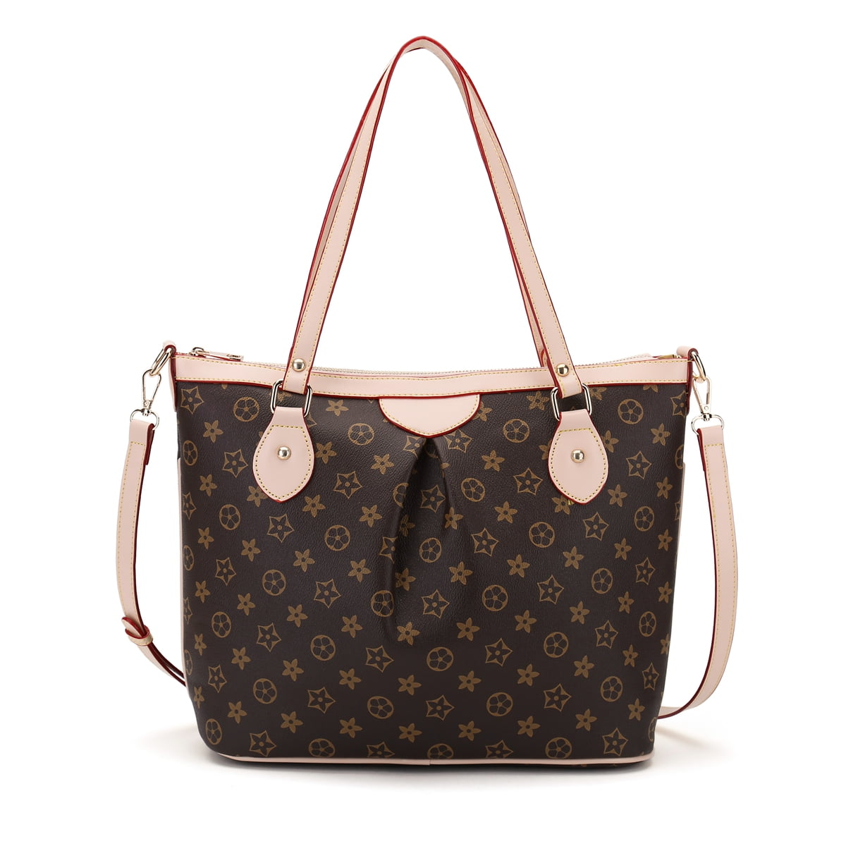 TWENTY FOUR Checkered Bag for Womens Leather Tote Bag with inner Pouch ...