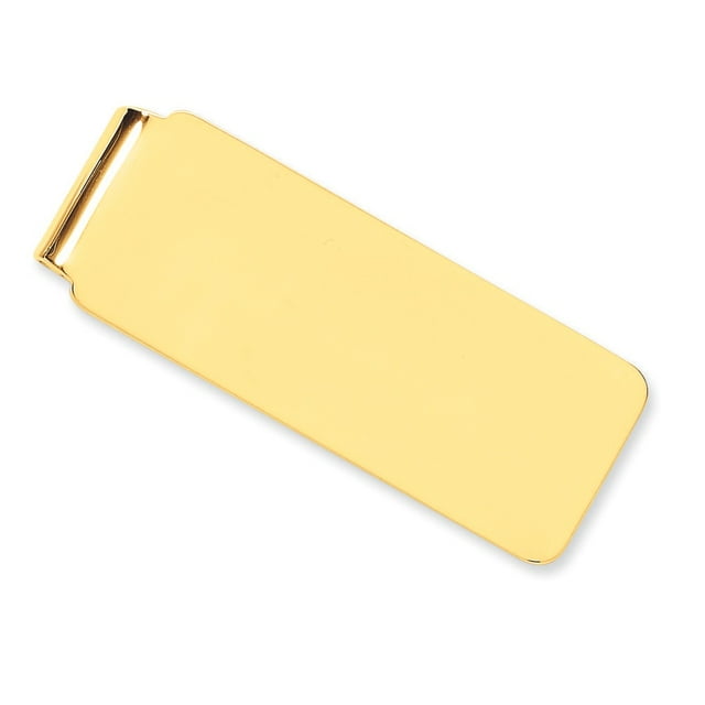Men's 14K Yellow Gold Rectangular Money Clip - Walmart.com