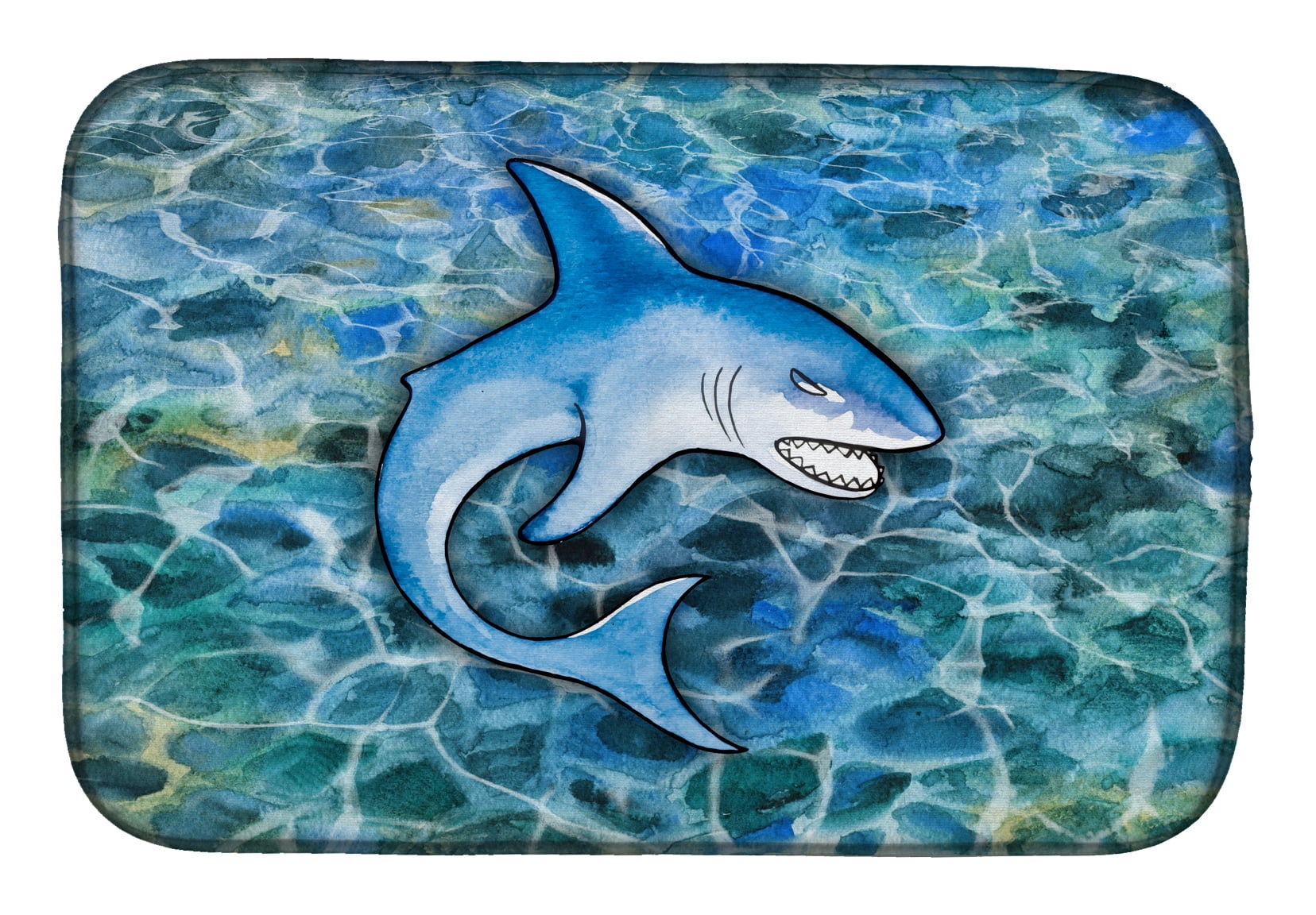 Caroline's Treasures Shark Dish Drying Mat - Walmart.com