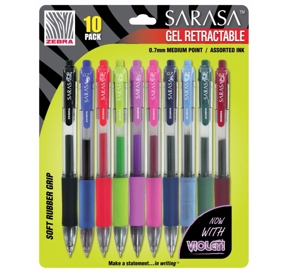Zebra Retractable Water Based Gel Pen, .7 mm. - Walmart.com
