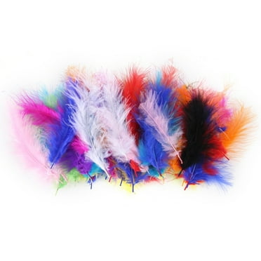 120pcs Colorful Goose Feathers for DIY Crafts, Jewelry Making, Wedding ...