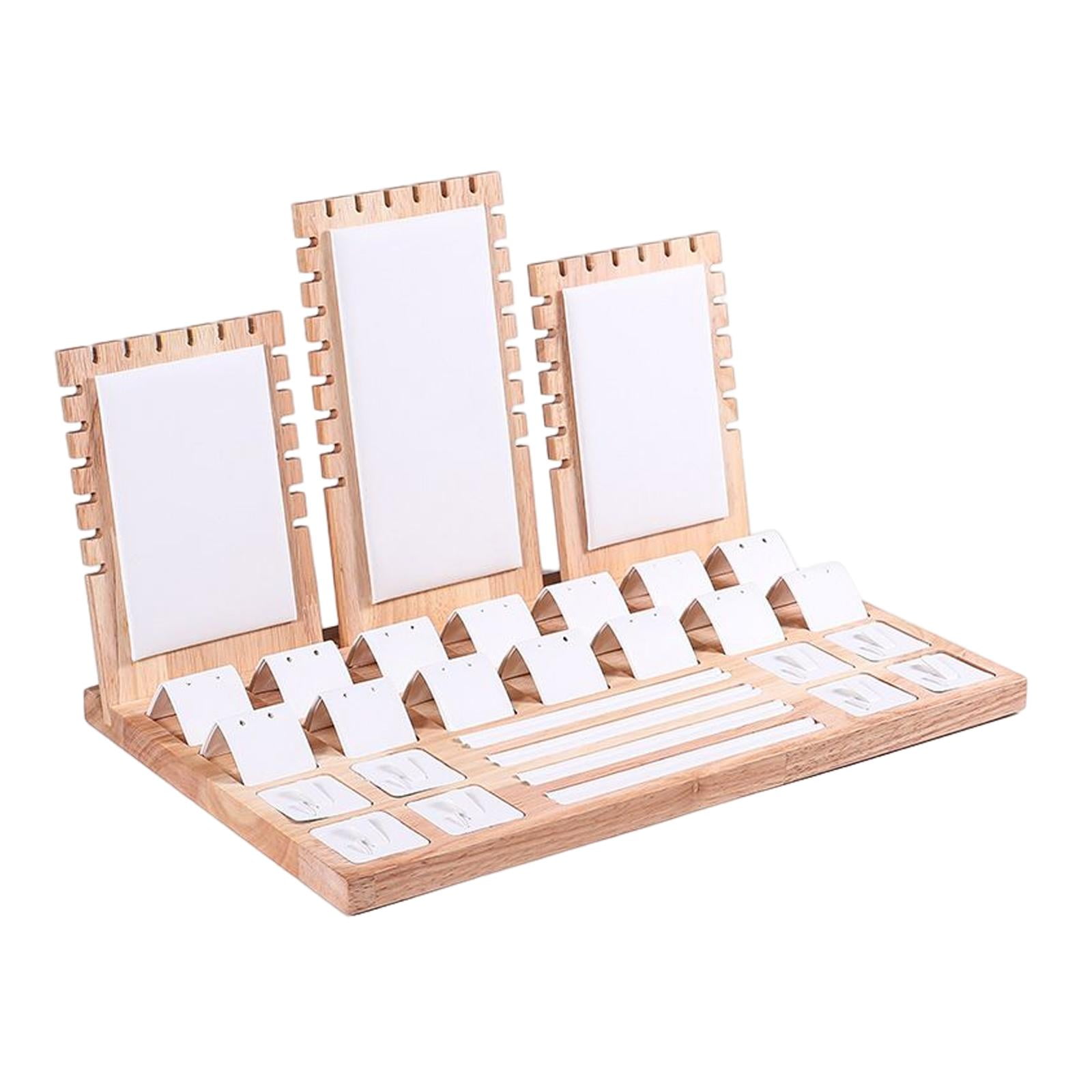 Jewelry Display Stand, Multipurpose Holder Showcase Bamboo, Jewellery ...