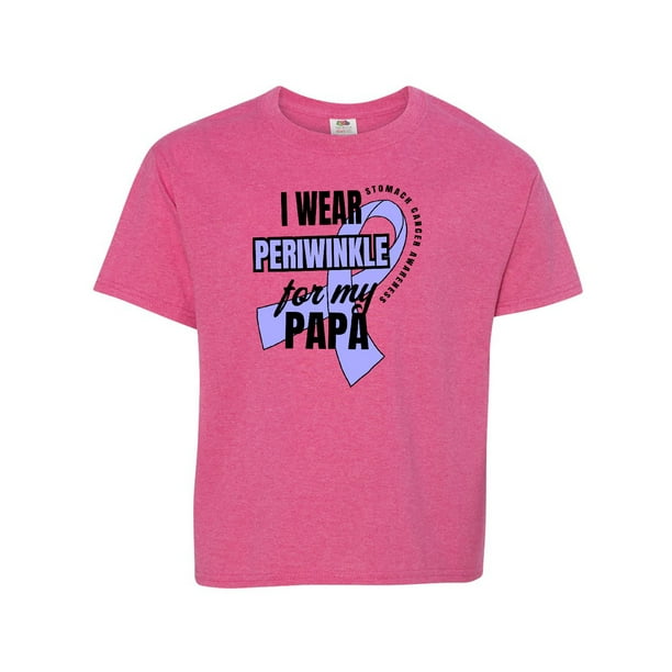 Inktastic I Wear Periwinkle For My Papa Stomach Cancer Awareness Youth T-Shirt - Walmart.com