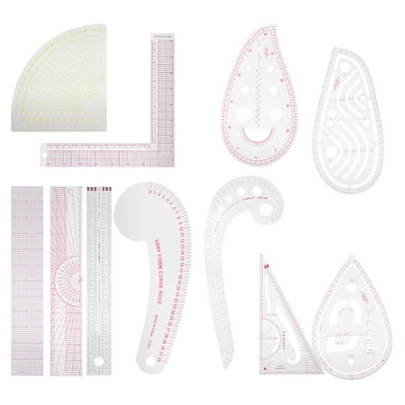 DIY Sewing Ruler Tailor Set, French Curve Ruler Set, Clear And Accurate ...